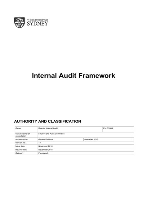 internal audit framework pdf internal audit audit