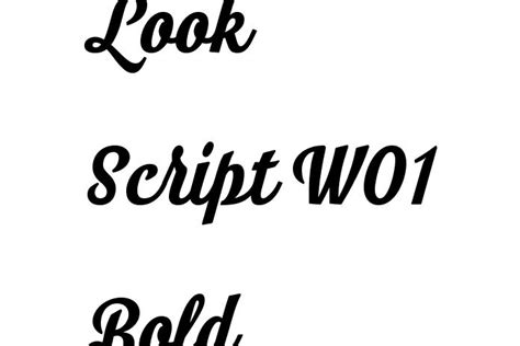look script w01 bold font free font download