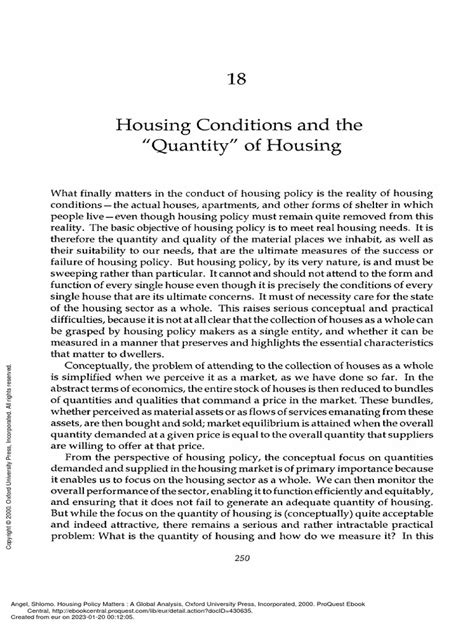 Housing Policy Matters A Global Analysis 18 Housing Conditions And The Quantity Of Housing