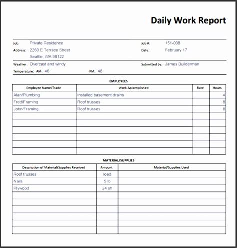 10 Business Daily Report Template SampleTemplatess SampleTemplatess