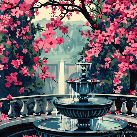 Ai创作图粉红宫殿插画 粉红宫殿插画幻想 花间凉亭 庭院插画 插画凉亭 梅林凉亭 园花园山庄插画 粉红色的幻想花园 树木水榭 粉红色的幻想公园 粉红色的超现实城堡与水和树木 粉红色的露台 粉红