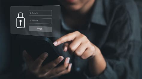 Concept Of Cyber Security User Type Login And Password Keeping User Personal Data Safe