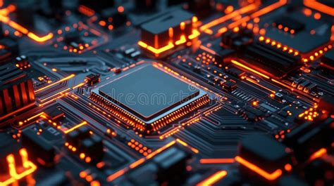 Firmware Lighting Up Microcontroller Stock Illustration Illustration
