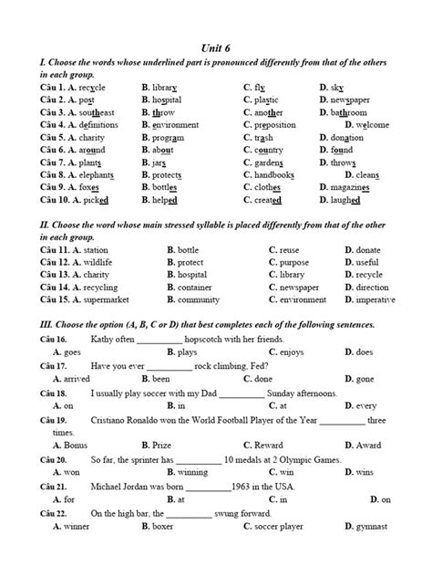 Đề Ilsw 6 Azota Unit 6 Pdf