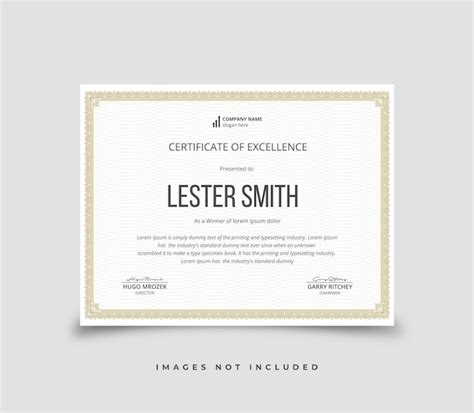 Premium Vector Vector Certificate Template