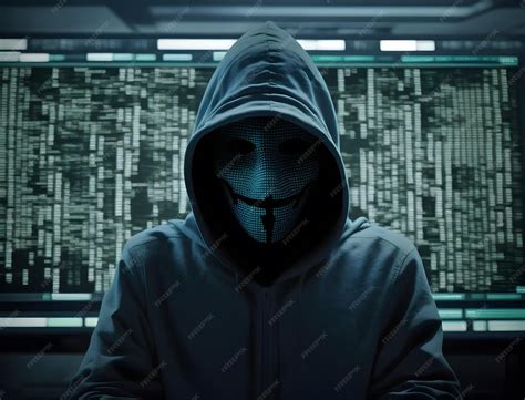 Premium Ai Image Portrait Of Anonymous Hacker Concept Of Hacking Cybersecurity Cybercrime
