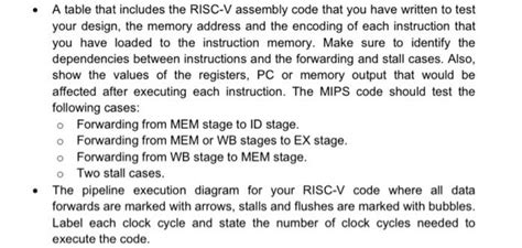 Solved A Table That Includes The RISC V Assembly Code That Chegg Com