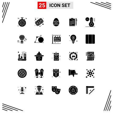 User Interface Pack Of 25 Basic Solid Glyphs Of Sheet Page Egg File Business Editable Vector