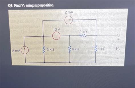solved q3 find v0 using superposition