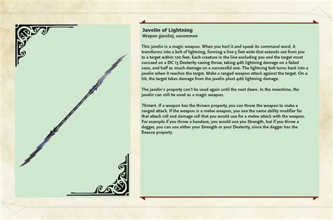 Javelin Of Lightning Penastria Wiki Fandom Javelin Of Lightning Penastria Wiki Fandom