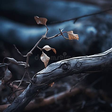 A Tree Branch With Leaves On It Stock Illustration Illustration Of Pattern Growth 292860667