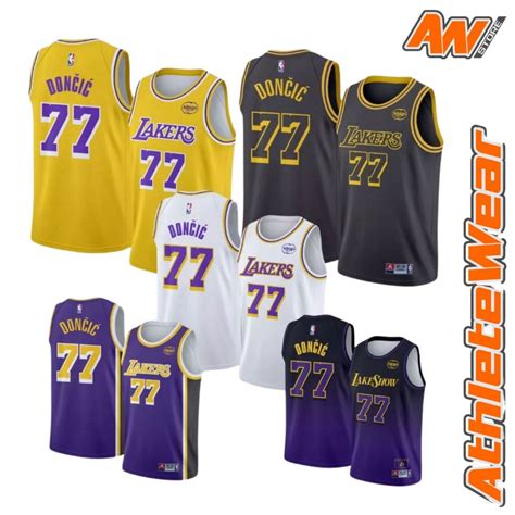 Jual Jersey Basket Nba Luka Doncic 77 Los Angeles Lakers Shopee