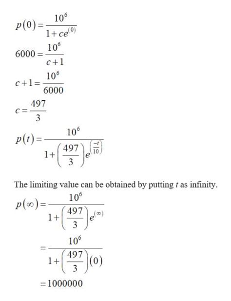 Answered A Model For The Population P T In A… Bartleby