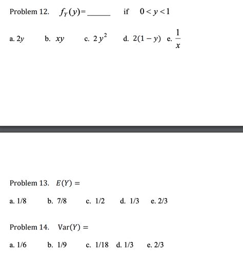 Solved Let Xy Be Random Variables Whose Joint Density Is