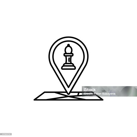 위치 체스 라인 아이콘 서명 및 기호는 웹 로고 모바일 앱 Ui Ux에 사용할 수 있습니다 Championship에 대한 스톡 벡터 아트 및 기타 이미지 Istock