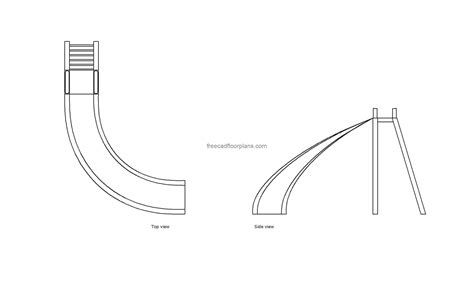 Pool Slide Free Cad Drawings