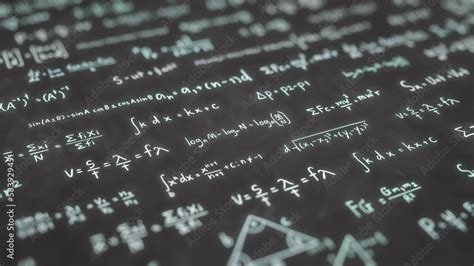 Abstract Physics Equation Concept Mathematics Calculation Sciences Formula Arithmetic And