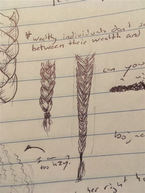 Braid Practice Drawings On Lined Paper