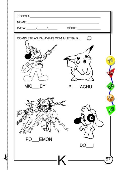 Atividades Com A Letra K Educa O Infantil