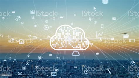 Cloud Computing Concept Software As A Service Saas Communication