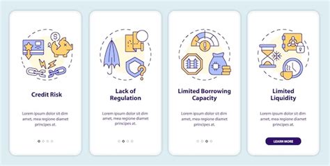 Premium Vector Disadvantages P2p Loans Onboarding Mobile App Screen