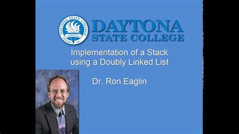 Data Structures Implementation Of A Stack Using A Doubly Linked List Youtube