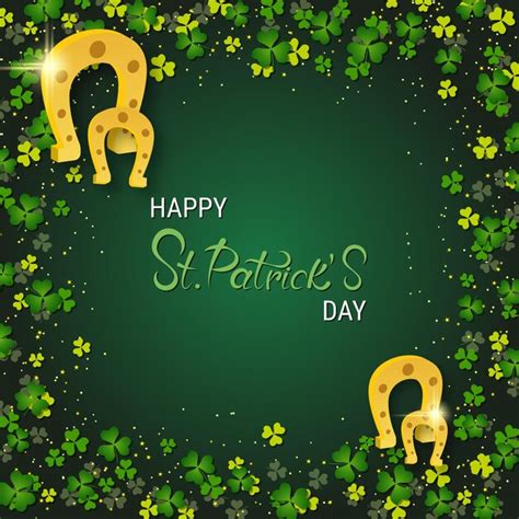 세인트 패트릭스 데이의 우아한 터 일러스트레이션 프리미엄 벡터