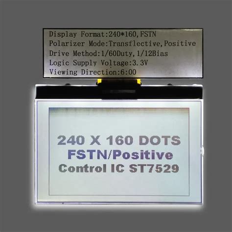 Graphic Fog FSTN X Stn Module LCD With White Backlight LCD Panel And LCD Module Price