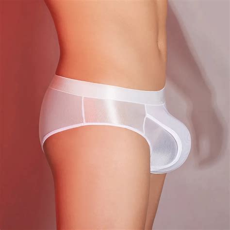 U Convex Bulge Pouch Sexy Mens Briefs Oil Glossy Shiny Fashion Elastic