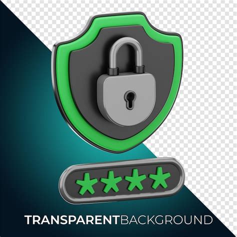 Premium Psd Premium Security Lock Icon 3d Rendering On Isolated Background Png