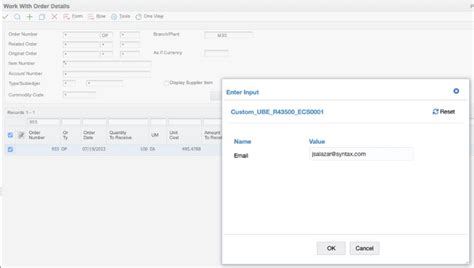Jd Edwards Orchestrator Orchestration Inputs From Form Extensions Syntax