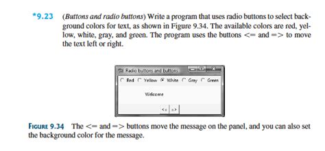 Solved 923 Buttons And Radio Buttons Write A Program That