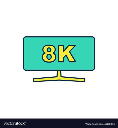 Filled Outline Computer Monitor Icon Isolated Vector Image