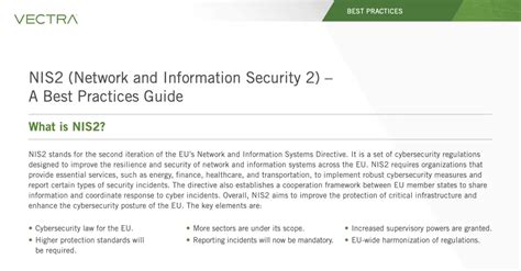 Nis2 Network And Information Security 2 A Best Practices Guide