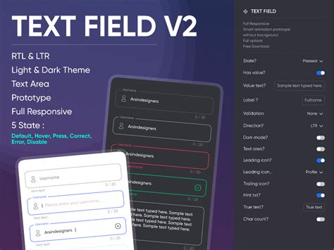 Text Field Input V2 Figma