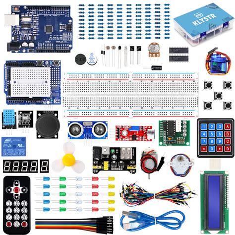 Klystr Super Starter Kitชุดการเรียนรู้สําหรับโครงการ Arduino Uno R3 Arduino พร้อมบทช่วยสอนเข้า