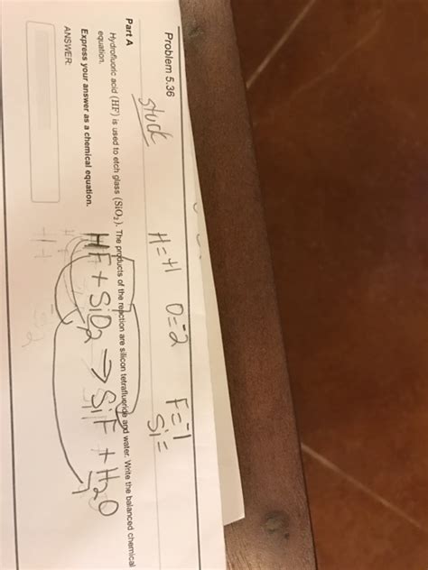 solved hydrofluoric acid hf is used to etch glass sio 2