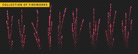 Premium Vector Fireworks Lights Fireworks Explosions Set Of Light Effects Realistic Design