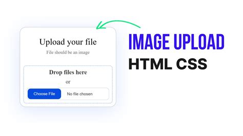 Html Css Upload Image Form Youtube
