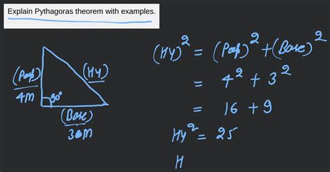 Explain Pythagoras Theorem With Examples Filo