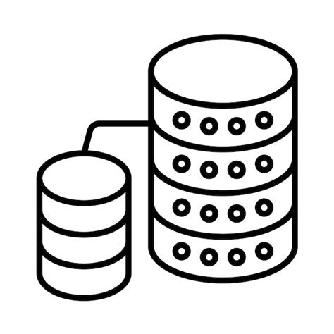 Premium Vector Database Line Illustration