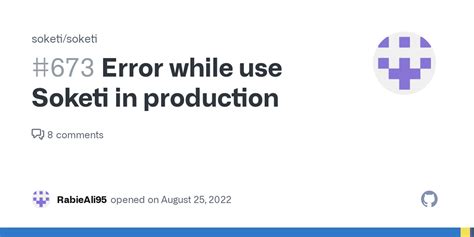 Error While Use Soketi In Production · Issue 673 · Soketisoketi · Github