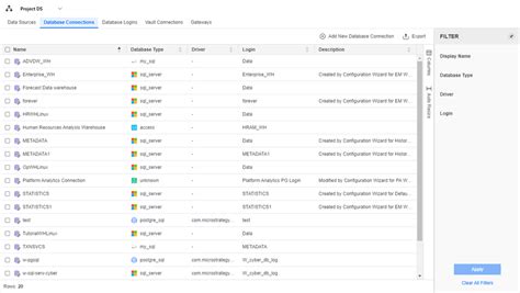 Create Edit And Delete Standalone Database Connections And Database Logins