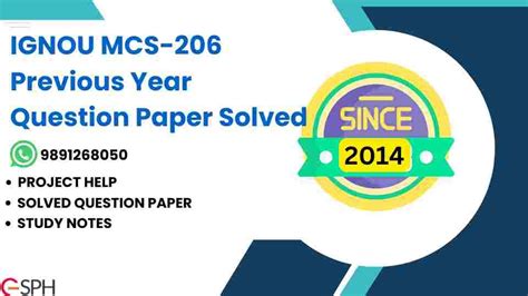 Ignou Mcs 206 Previous Year Question Paper Solved Ignou Solved Assignment