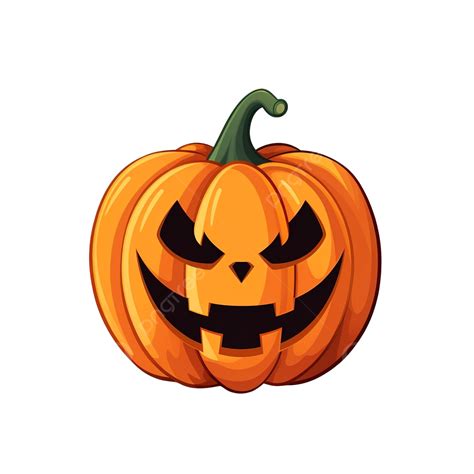 Vector Isolated Halloween Element Orange Scary Pumpkin Pumpkin Face