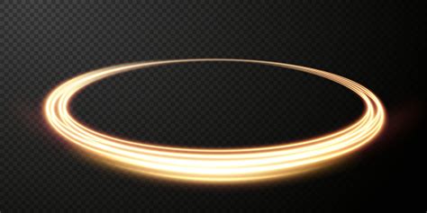 라이트 골든 돌리 골든 라인의 곡선 광 효과 빛나는 황금 원 라이트 골드 페디스탈 연단 플랫폼 테이블 벡터 Png 반지에 대한