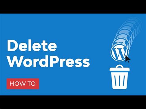How To Delete A WordPress Site Onetechspot