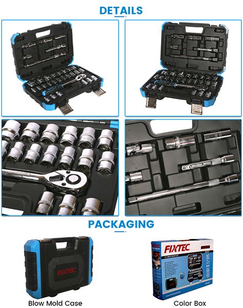 Fixtec 32pcs 1 2 Socket Set