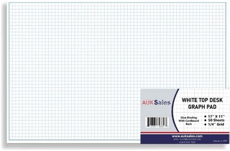 Large Graph Paper Pad 11x17 Grid Paper 50 Sheets 4