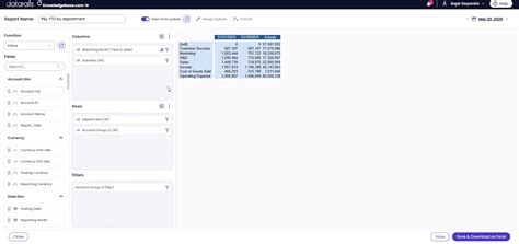 Report Builder Create A New Report Datarails